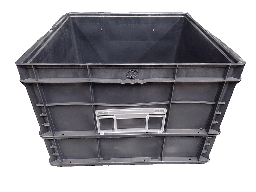 Used HPJ Industries 24" x 22" x 16" Gray Cut/Weld Hand Tote Reinforced ...