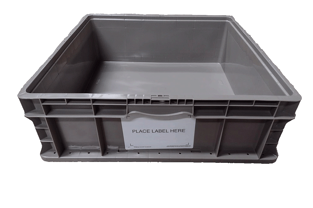 New Monoflo 24" x 22" x 7" Gray Hand Tote Smooth Bottom with Free White ...