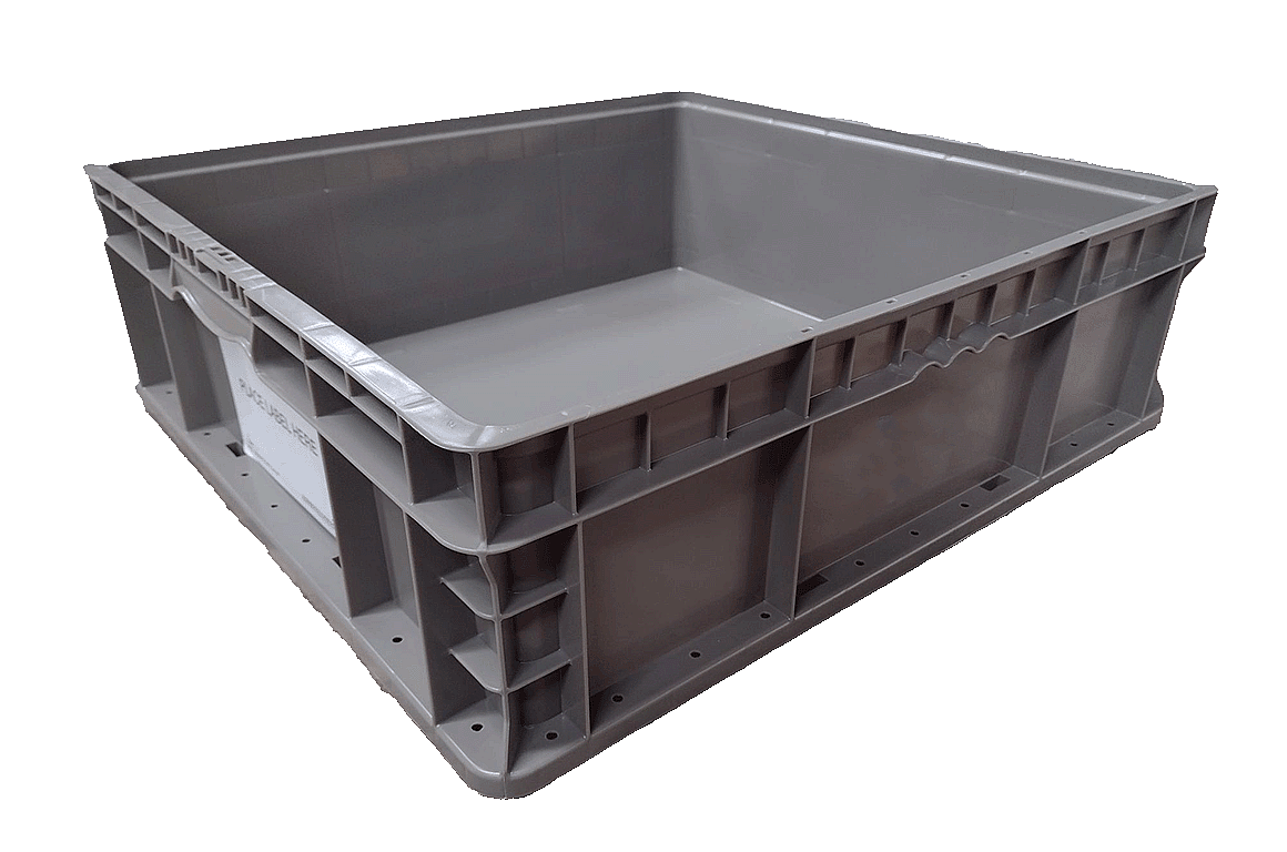 New Monoflo 24" x 22" x 7" Gray Hand Tote Smooth Bottom with Free White ...