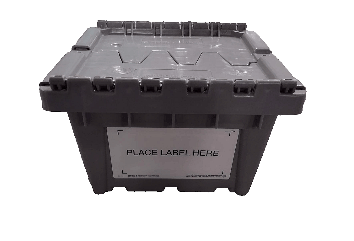 Used Buckhorn 12" x 11" x 7" Gray Flip Top Hand Tote | HPJ Industries, Inc.
