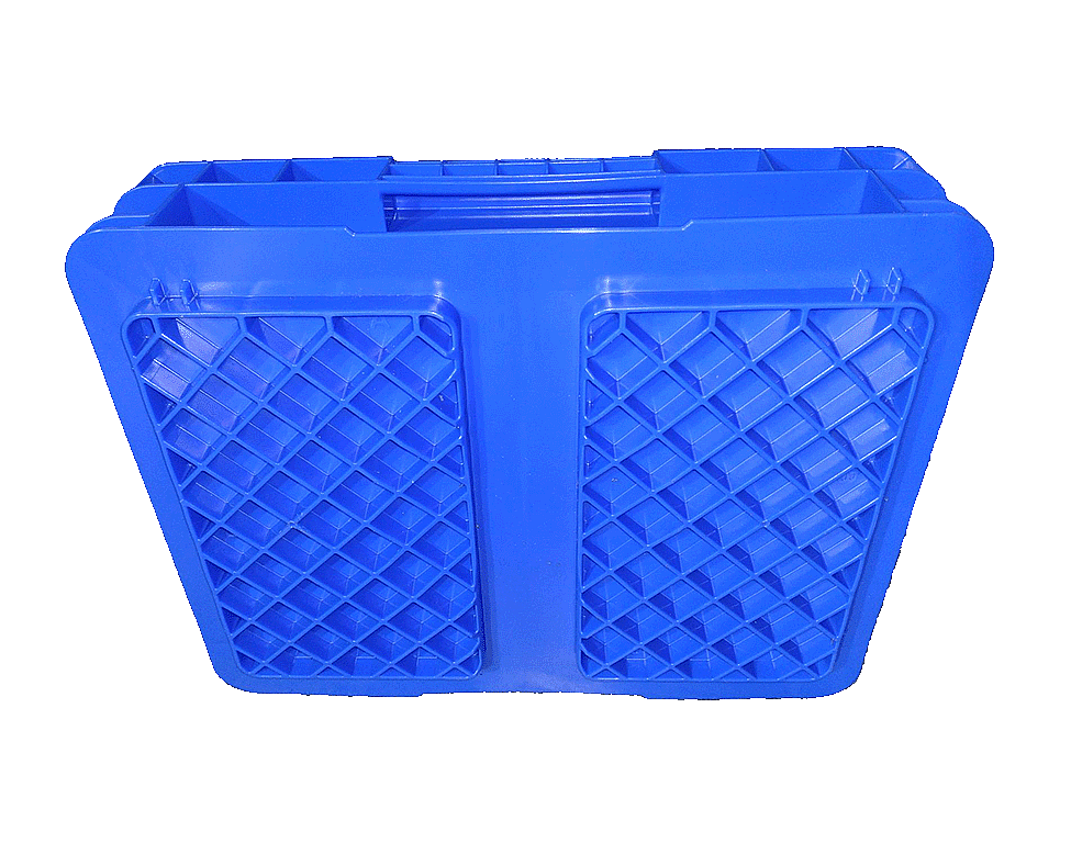 New Schaefer 15" x 12" x 4" Blue Hand Tote Reinforced Bottom | HPJ ...
