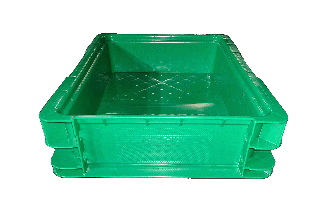 New Schaefer 15" x 12" x 4" Green Hand Tote Reinforced Bottom | HPJ ...