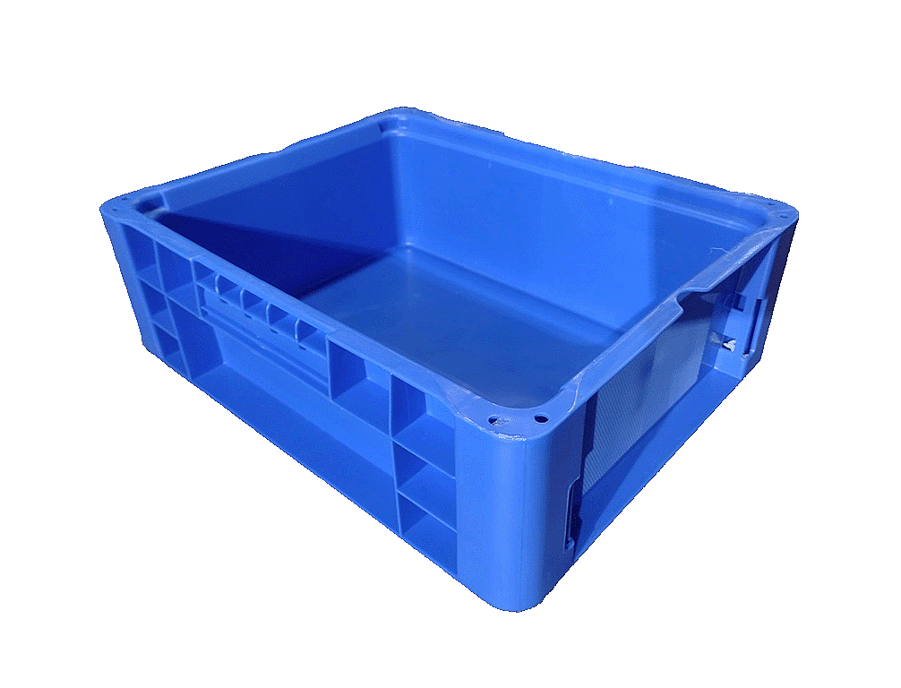 New Schaefer 15" x 12" x 5" Blue Hand Tote Smooth Bottom | HPJ ...