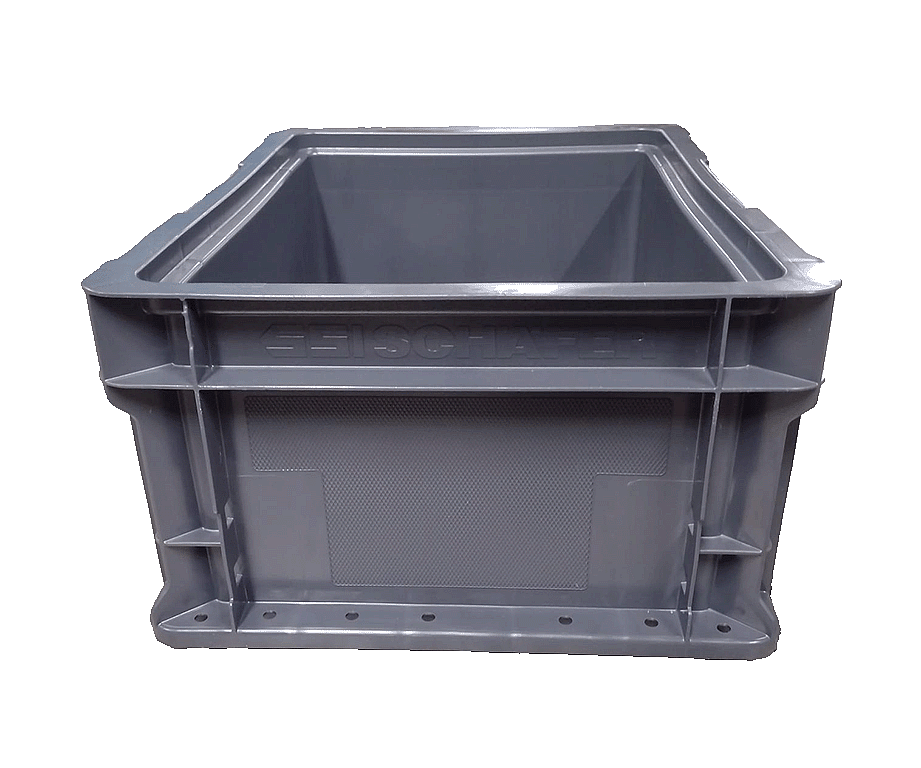 New Schaefer 15" x 12" x 7" Gray Hand Tote Smooth Bottom | HPJ ...