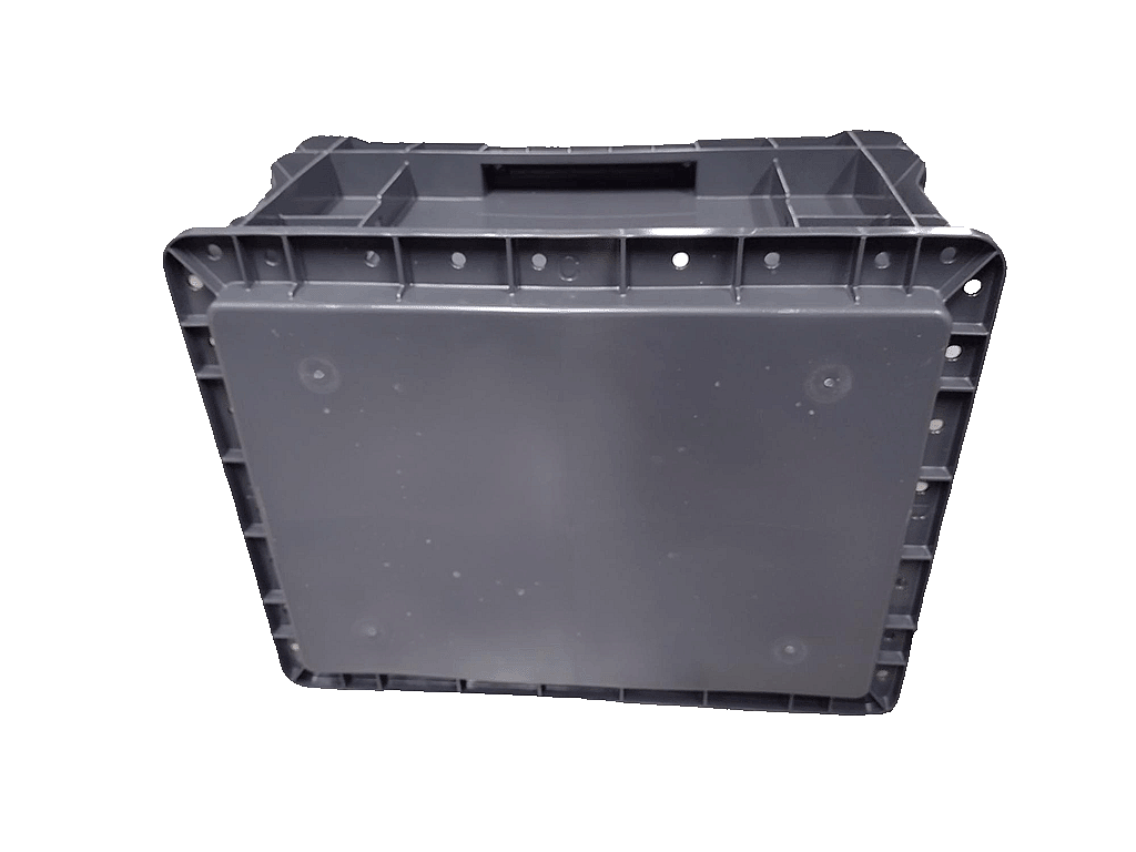 New Schaefer 15" x 12" x 7" Gray Hand Tote Smooth Bottom | HPJ ...