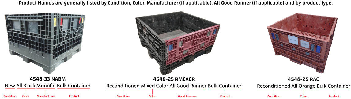 New & Reconditioned Bulk Containers For Sale or Lease