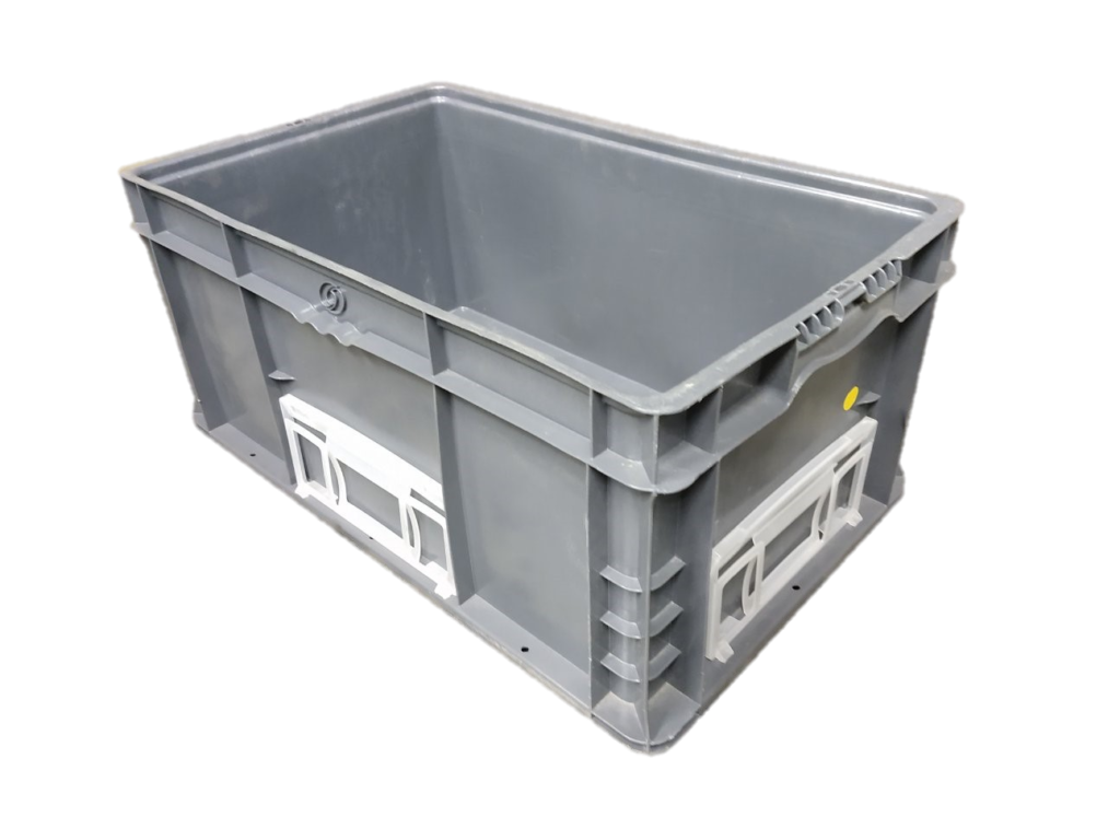 Used HPJ Industries 24" x 15" x 11" Gray Hand Tote Reinforced Bottom ...