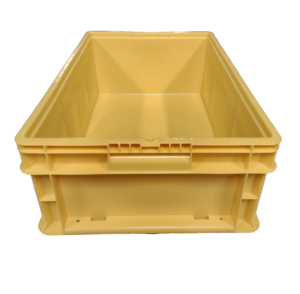 New Buckhorn 24" x 15" x 7.5" Yellow Hand Tote Smooth Bottom | HPJ ...