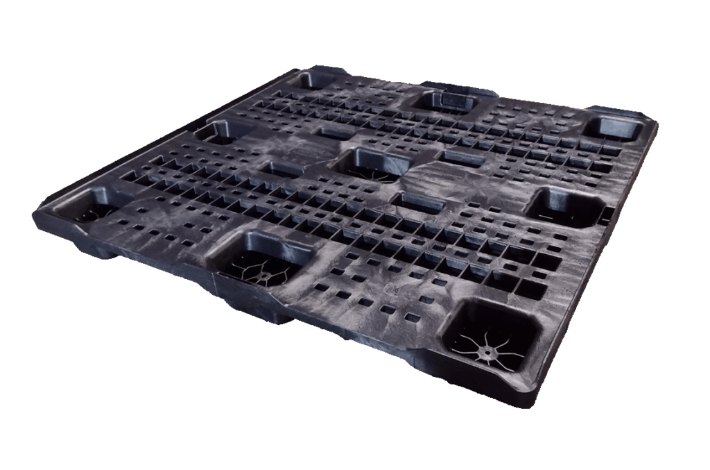 New Monoflo 45" x 48" x 6" Black SF 9 Leg Pallet | HPJ Industries, Inc.