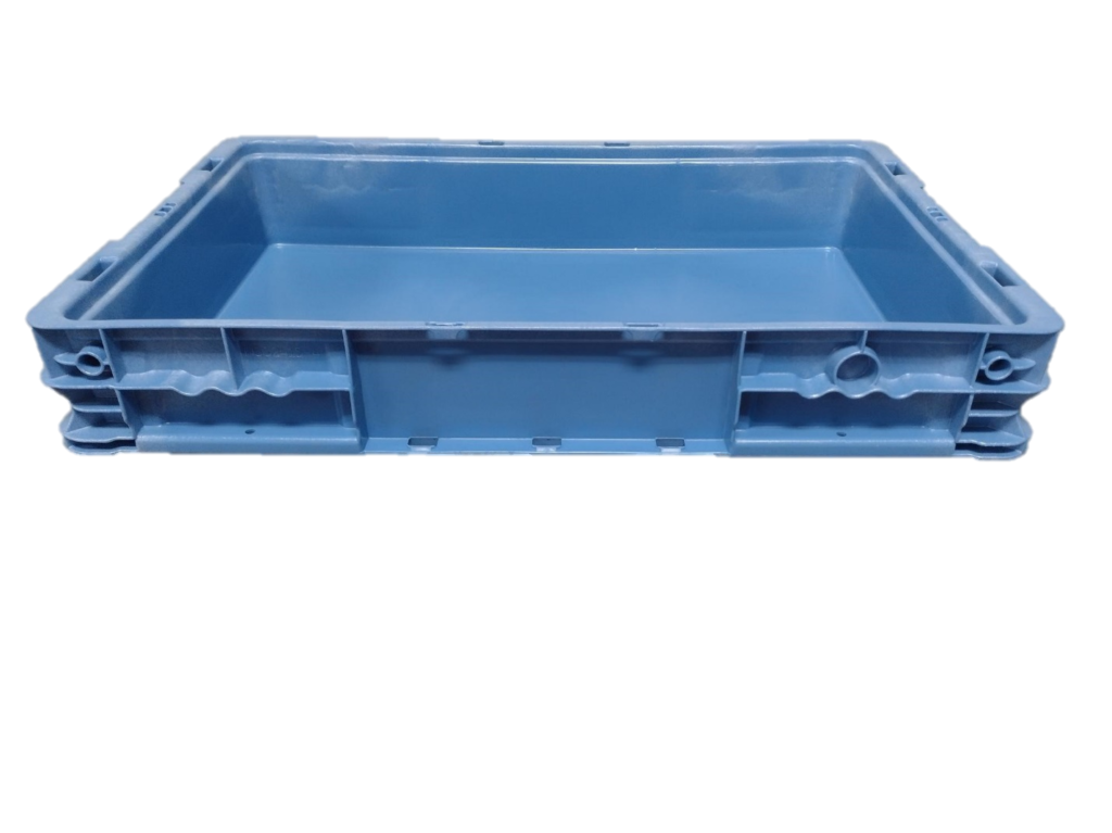 New Orbis 24" x 15" x 4" Blue Hand Tote Smooth Bottom | HPJ Industries ...
