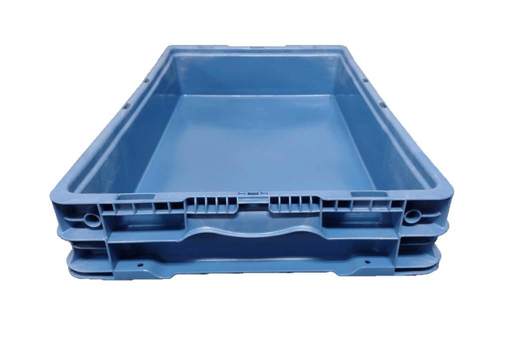 New Orbis 24" x 15" x 4" Blue Hand Tote Smooth Bottom | HPJ Industries ...