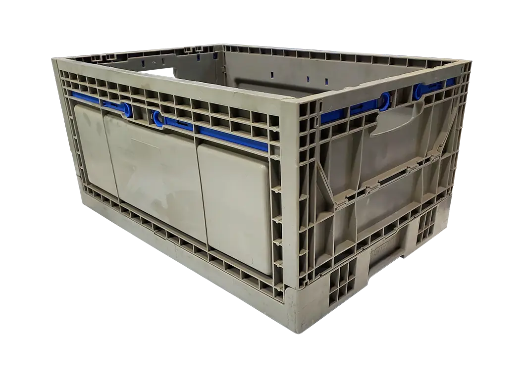 Used HPJ Industries 24" x 16" x 12" Collapsible Gray Hand Tote | HPJ ...