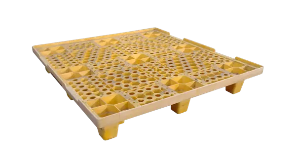 Used HPJ Industries 45" x 48" Yellow Structural Foam 18-Leg Pallet ...